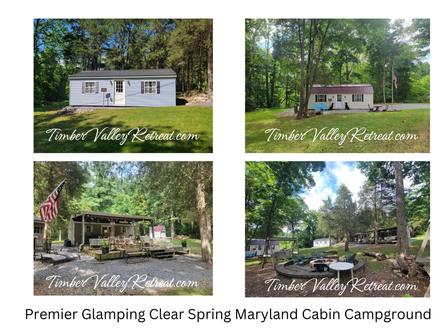 Premier Glamping Clear Spring Maryland 3-Cabin Campground - Timber ...