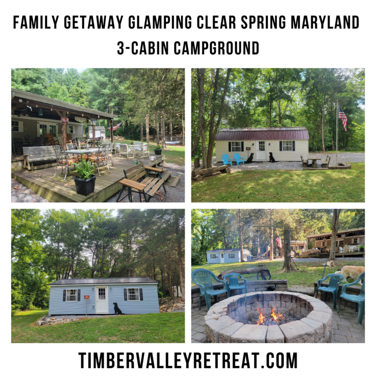 Glamping Clear Spring Maryland 3-Cabin Campground Vacation - Timber ...