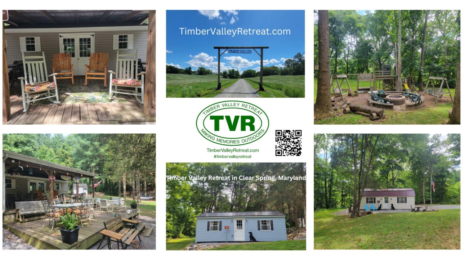 Glamping Clear Spring Maryland 3-Cabin Campground Get-together - Timber ...